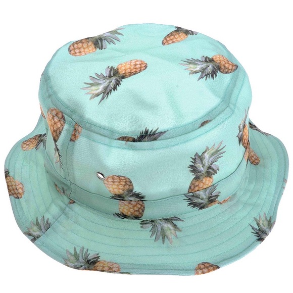 Accessories | Mens Pineapple Blue Pattern Bucket Hat Nwt | Poshmark